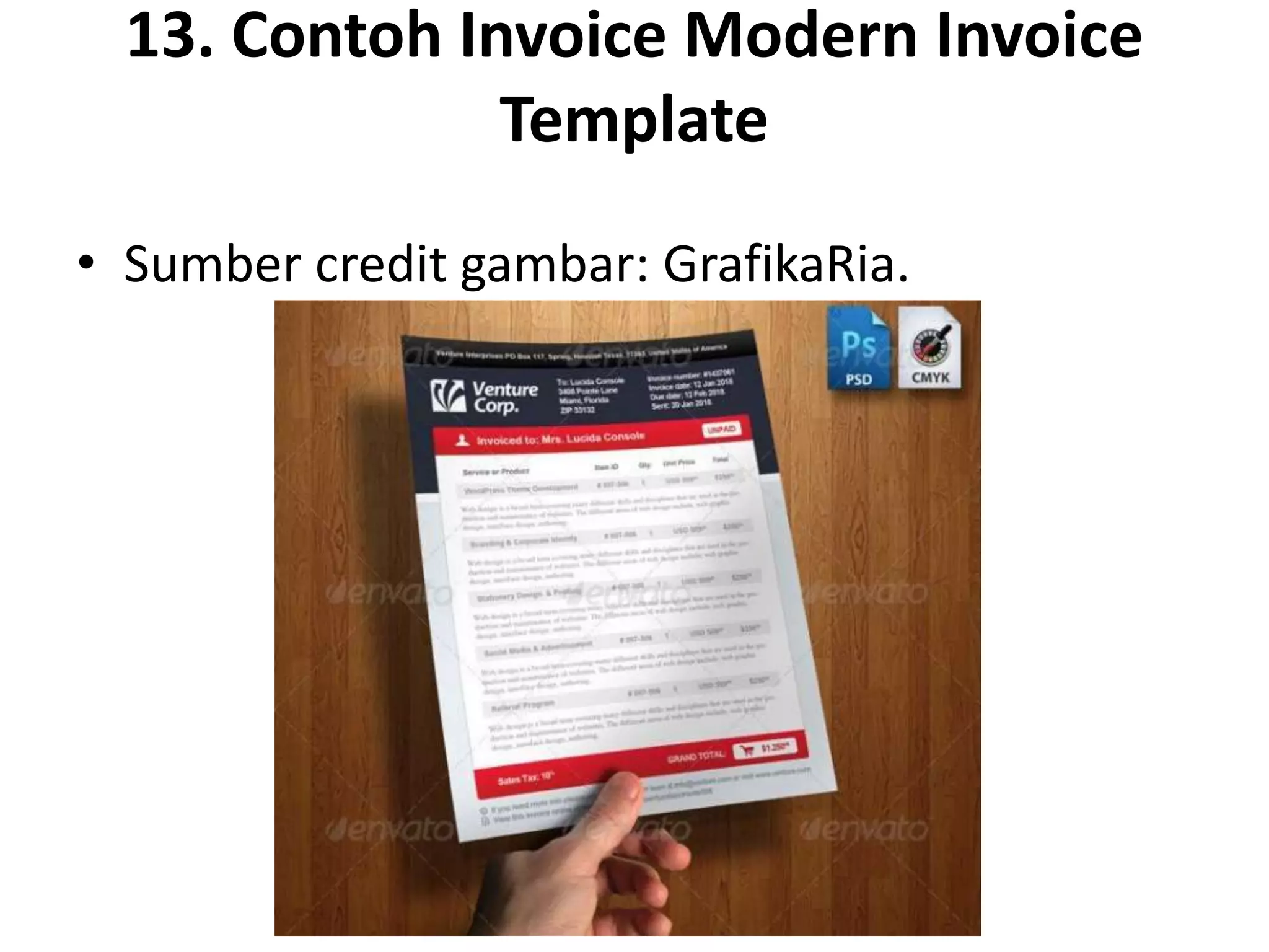 14 contoh invoice desain modern | PPT