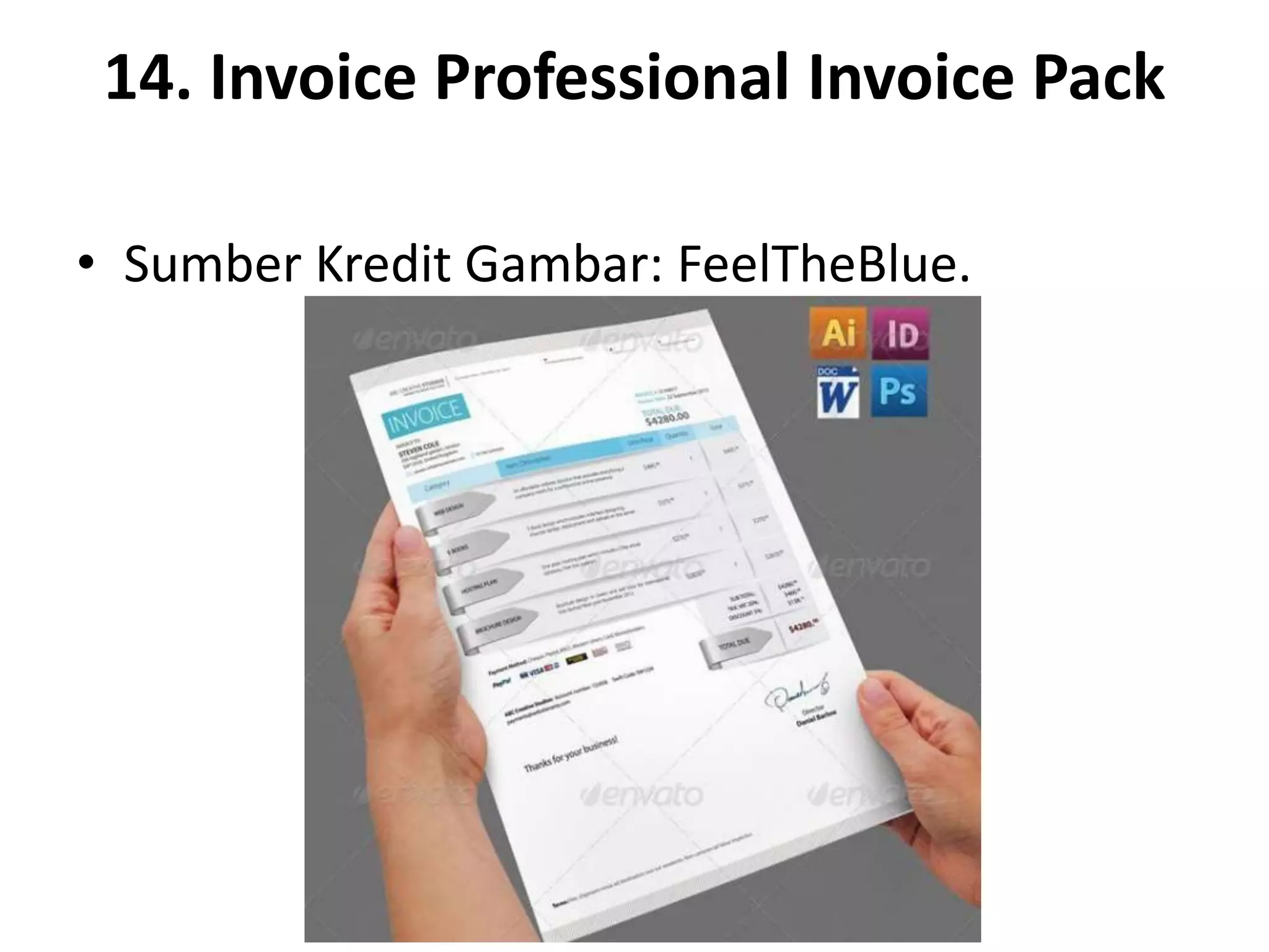 14 contoh invoice desain modern | PPT