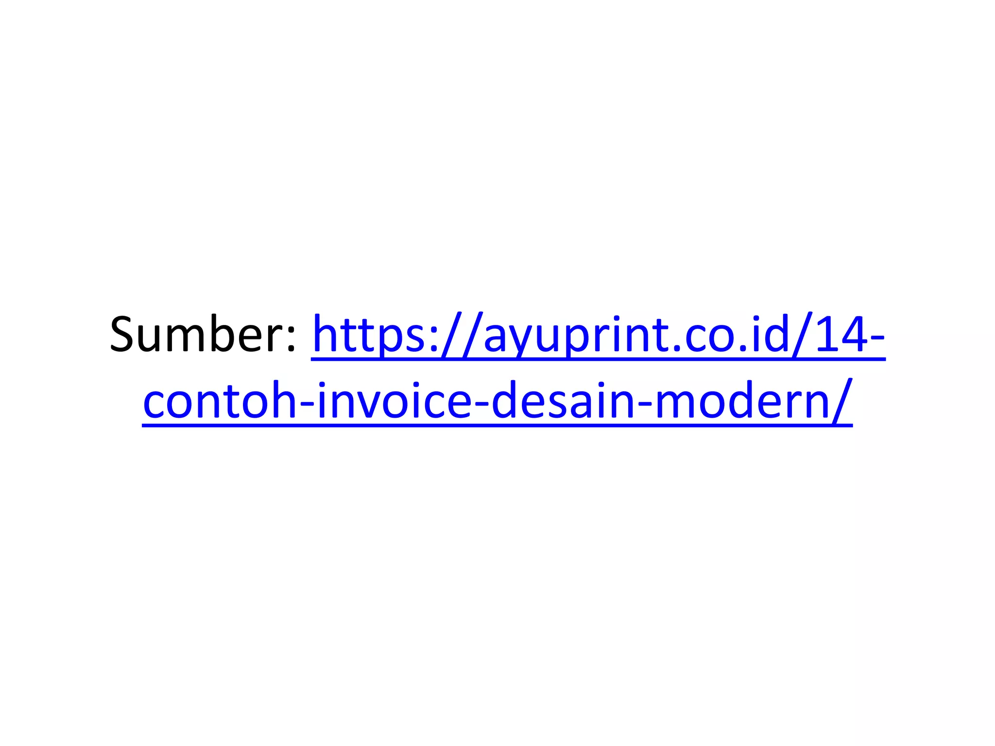 14 contoh invoice desain modern | PPTX