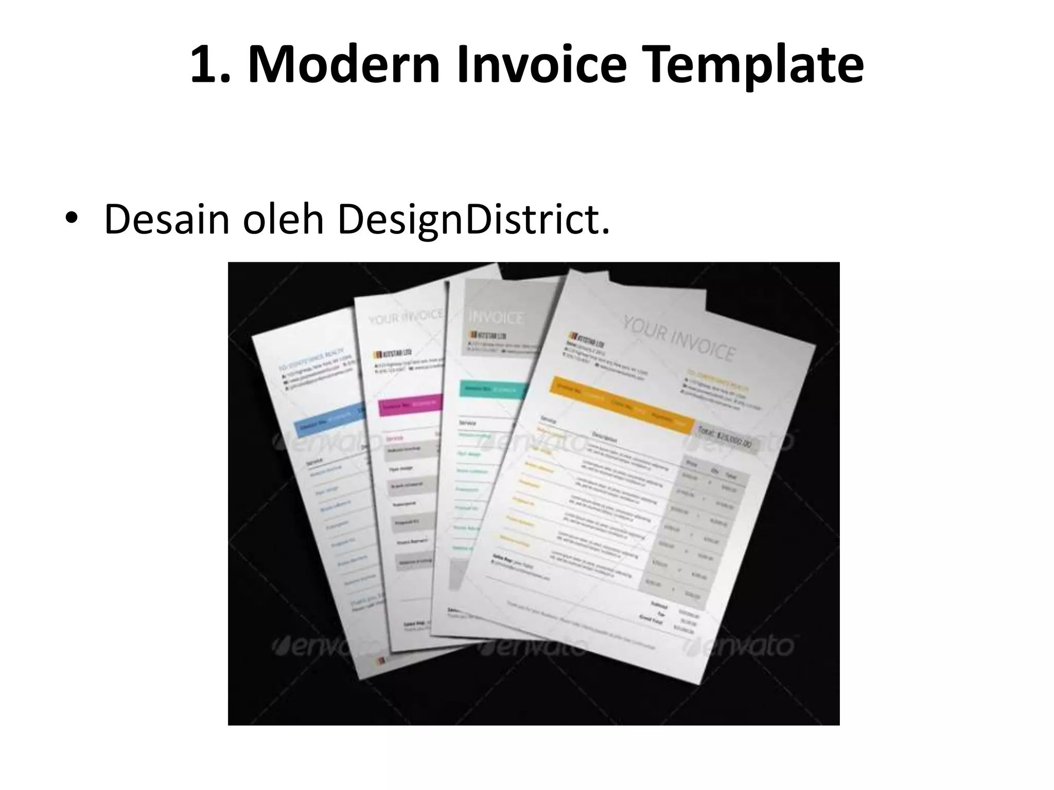 14 contoh invoice desain modern | PPTX