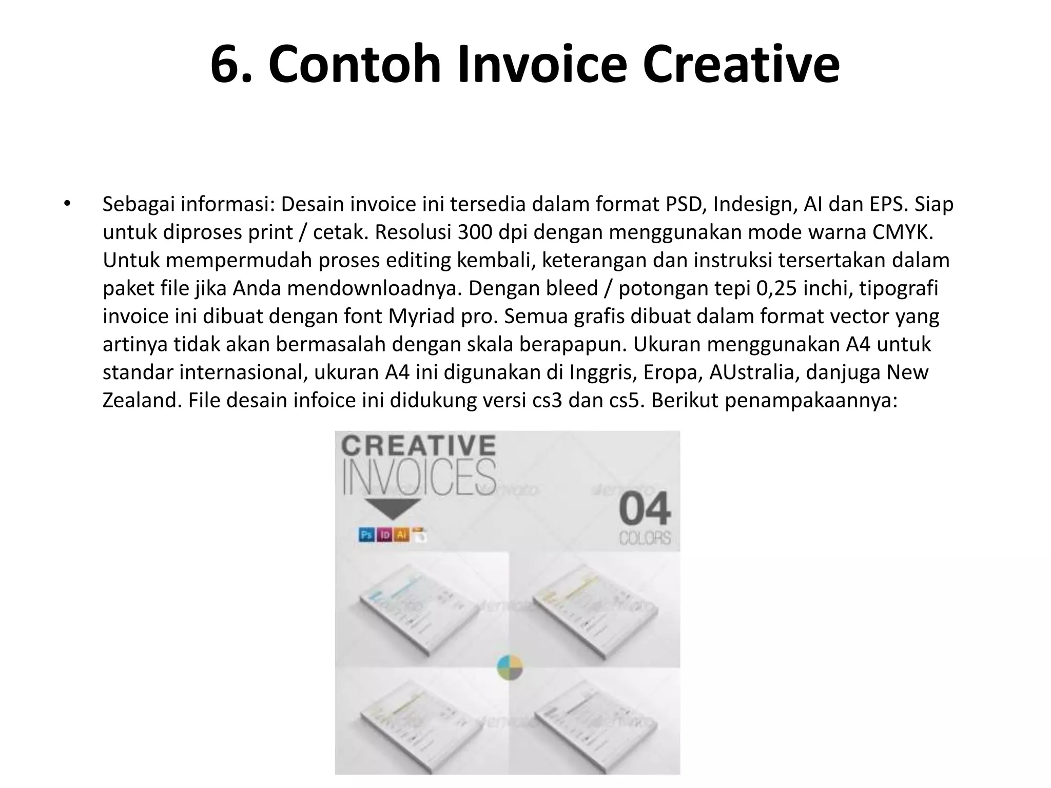 14 contoh invoice desain modern | PPTX