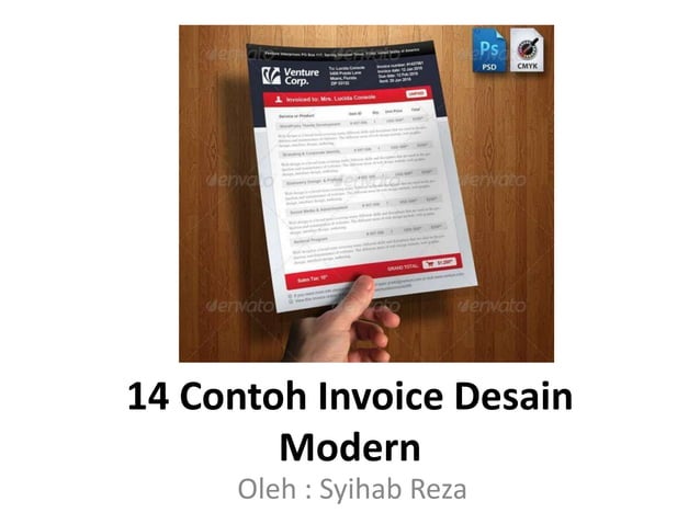 14 contoh invoice desain modern | PPT