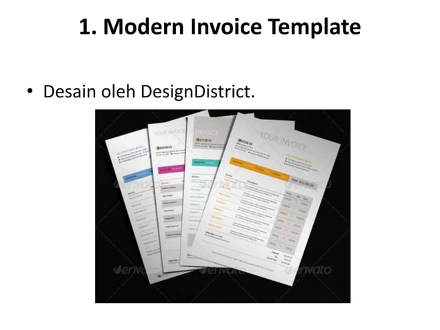 14 contoh invoice desain modern | PPT