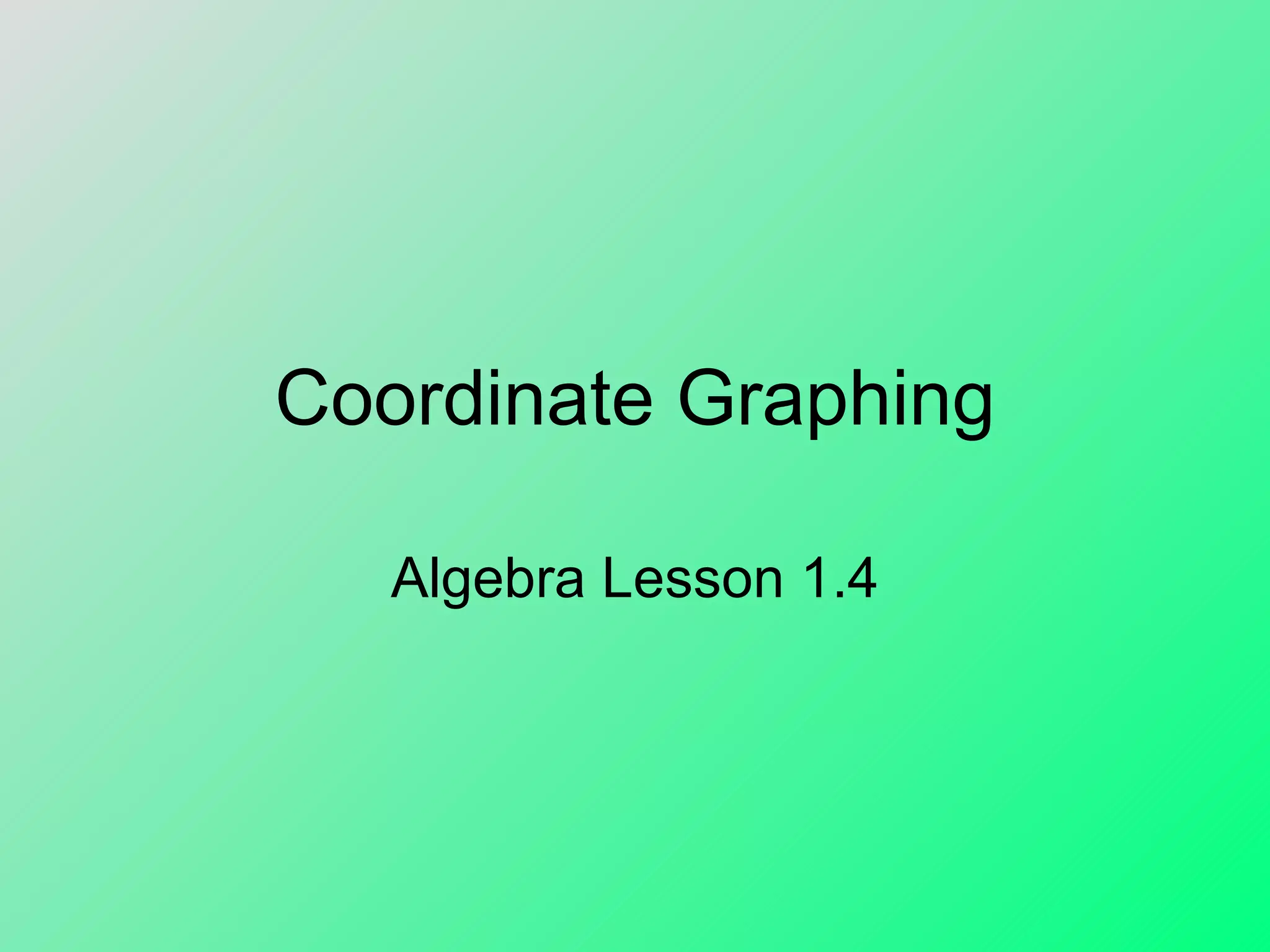 1 4coordinate Graphing | PPT | Science