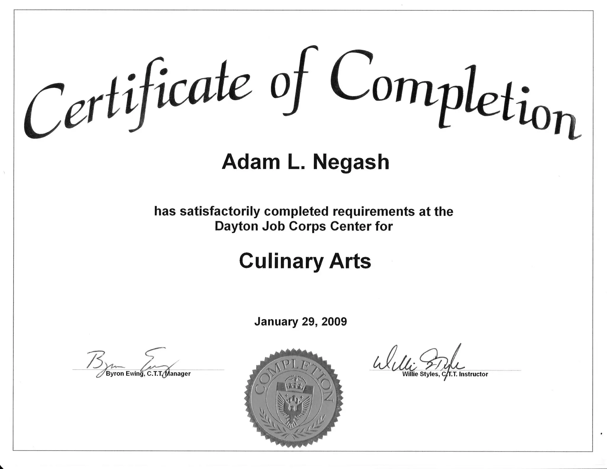 Culinary arts Cert | PDF
