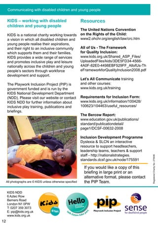 PIP_Communicating with disabled children and young people | PDF