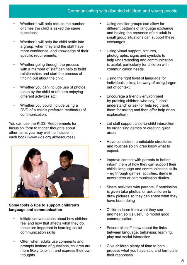 PIP_Communicating with disabled children and young people | PDF