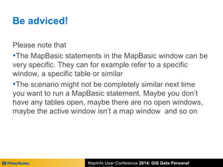 Automating Repetitive Tasks with MapBasic | PPT