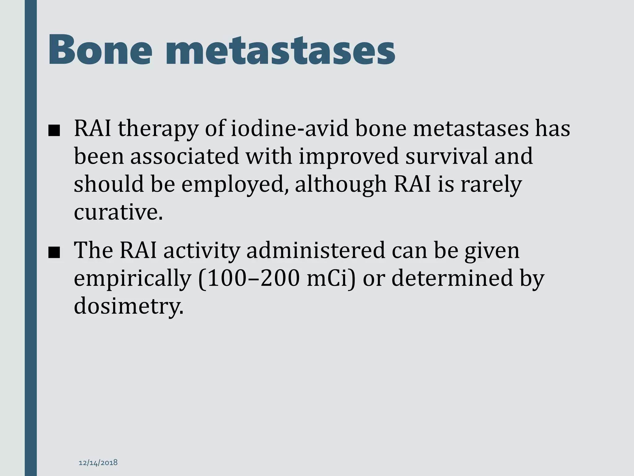 Radioactive Iodine Treatment in Thyroid Cancers | PPTX