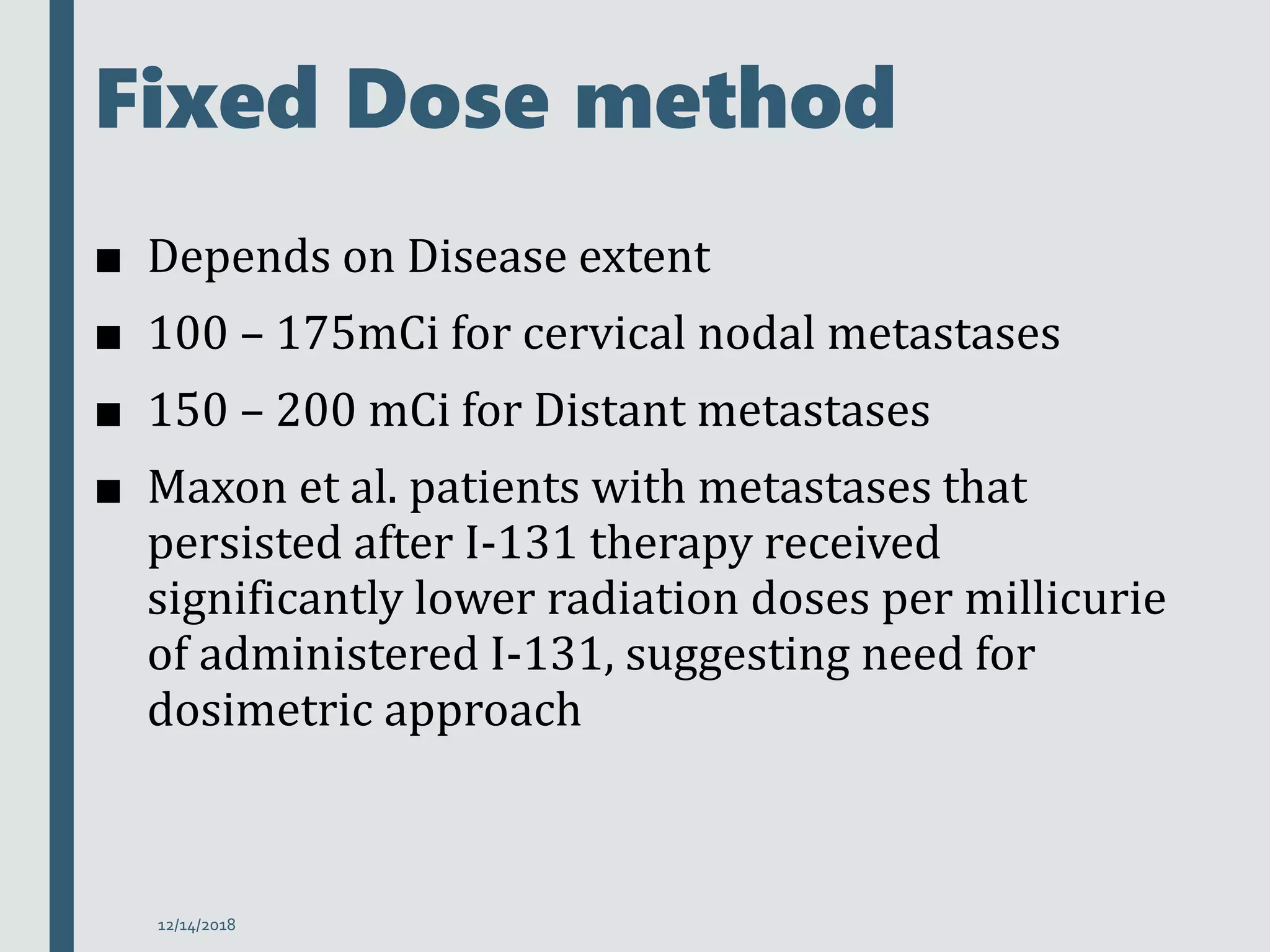 Radioactive Iodine Treatment in Thyroid Cancers | PPTX