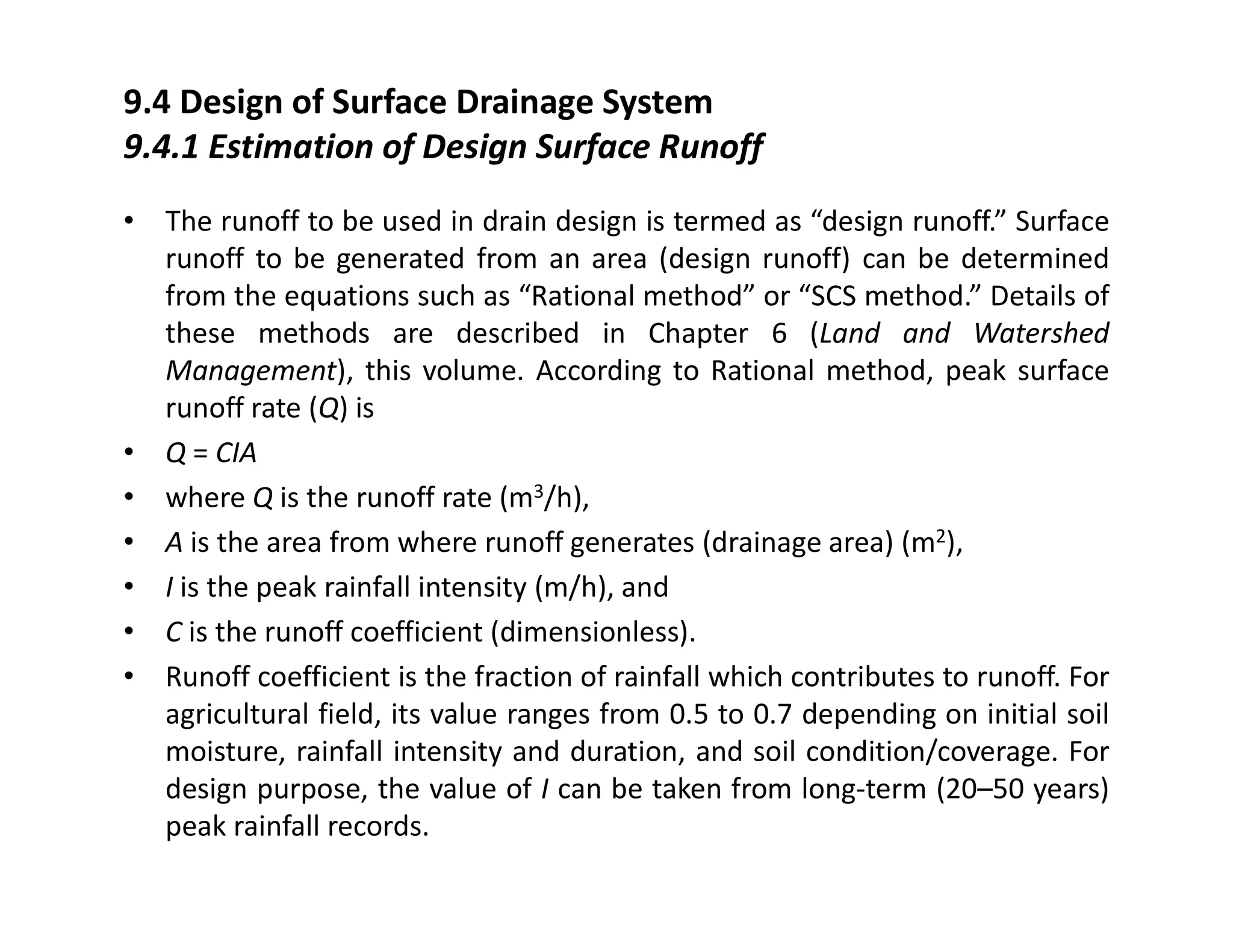 14 d&i design of surface drainage | PDF