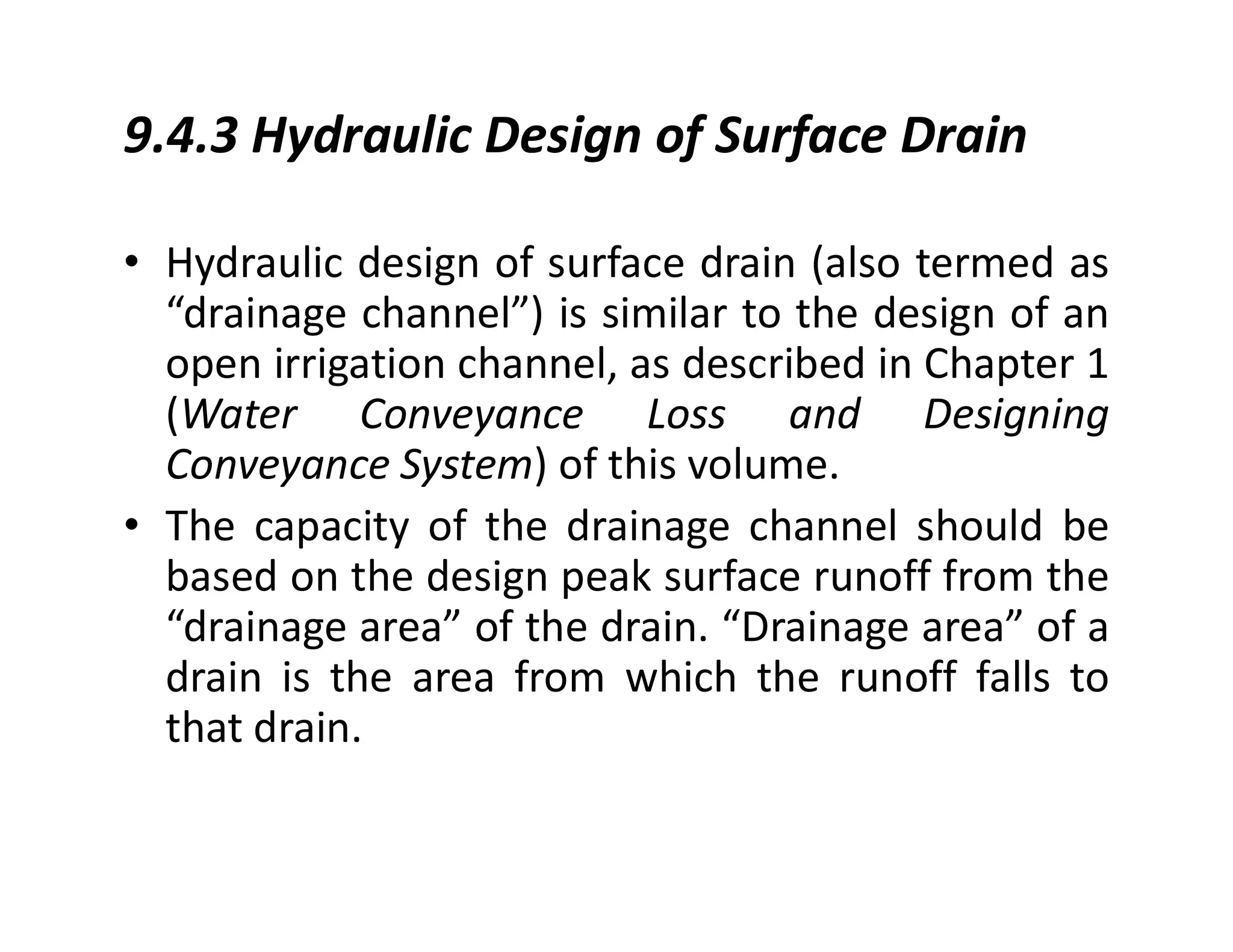 14 d&i design of surface drainage | PDF