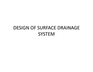 14 d&i design of surface drainage | PDF
