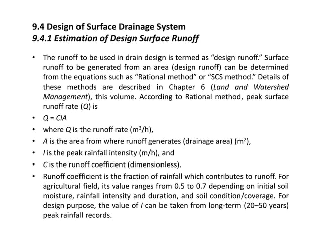 14 d&i design of surface drainage | PDF