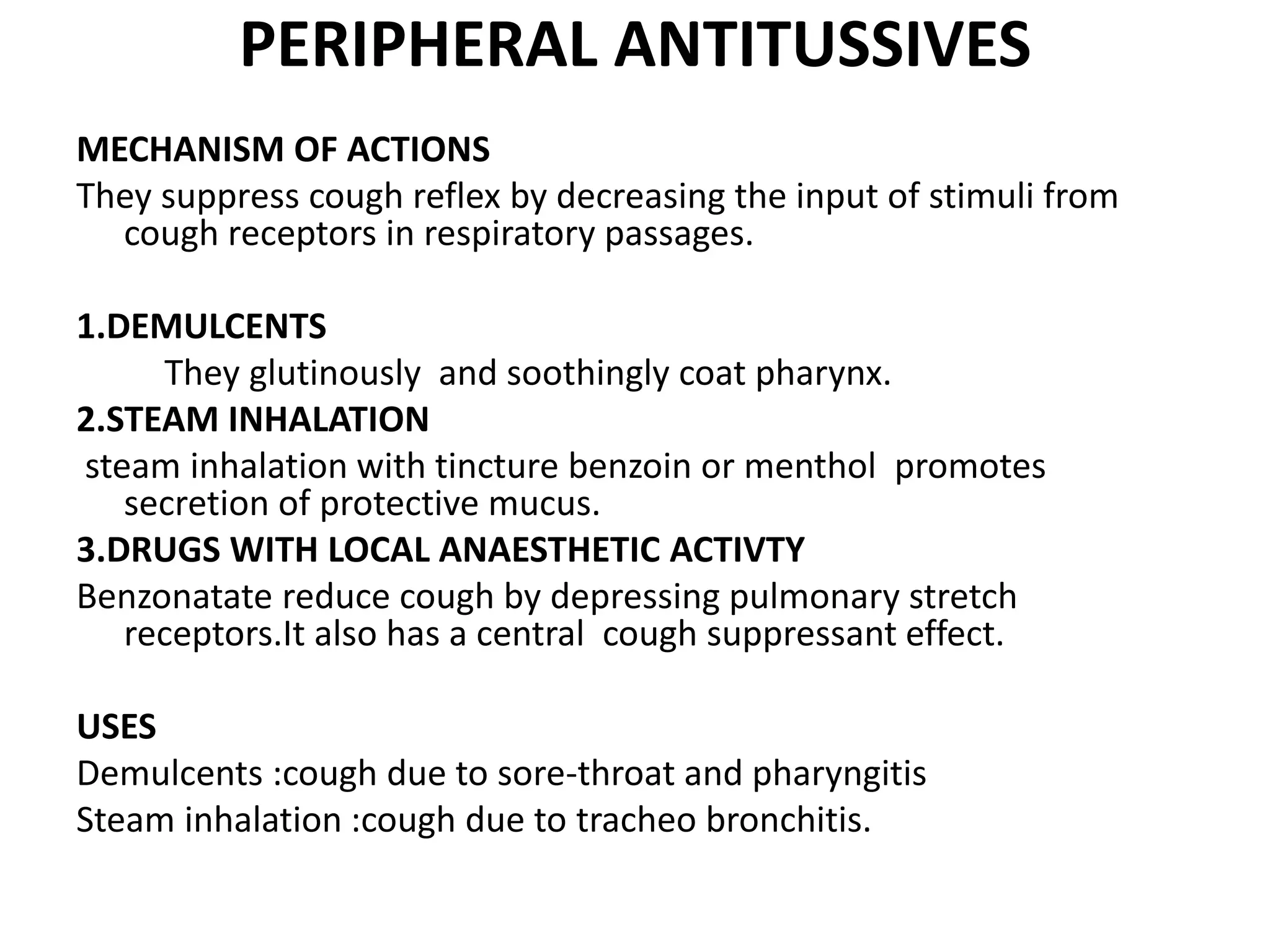 14drugs acting on respiratory system expectorants, respiratory ...