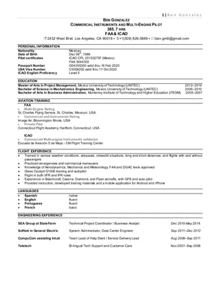 Ben Gonzalez - Resume Pilot | PDF