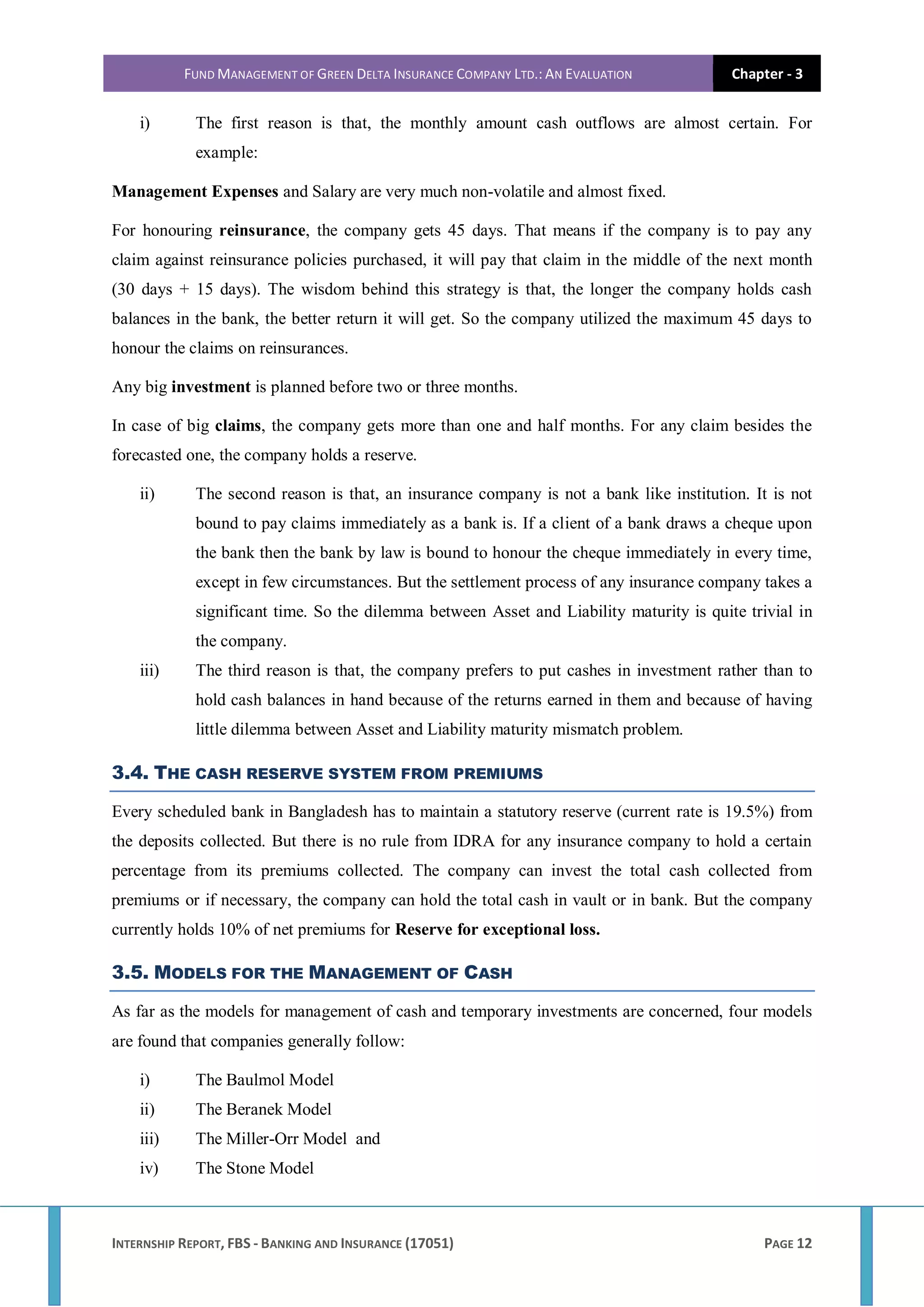 Internship Report-FBS, DU (HMT) | PDF