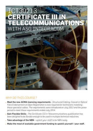 ASGI_CertIII_Telecommunications | PDF