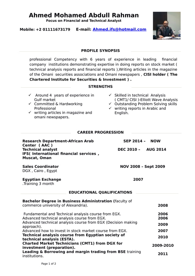 ahmed Resume | PDF