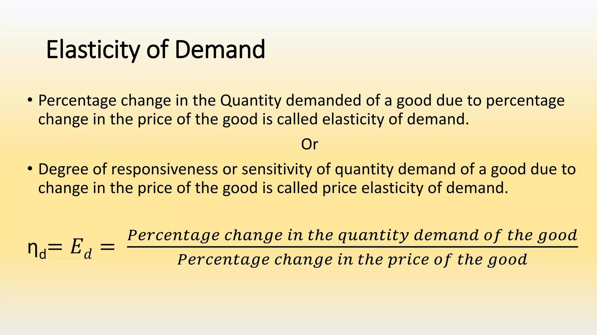 Elasticity of demand curves | PPT