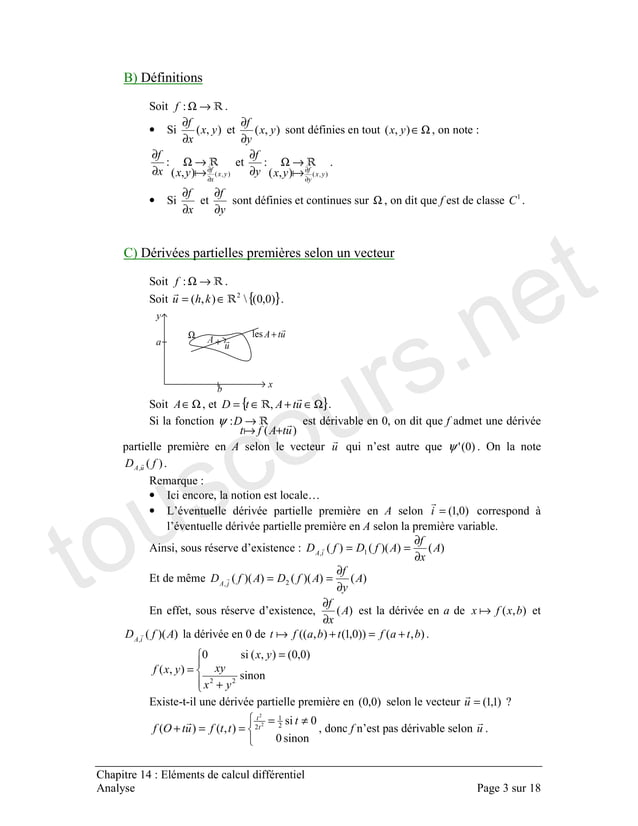 14 eléments de calcul différentiel | PDF