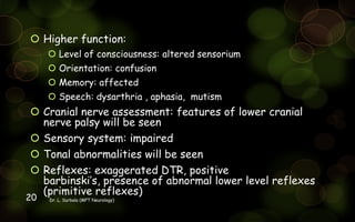 Encephalitis: PT assessment and management | PPTX