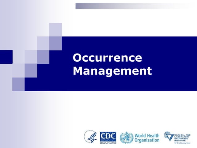 QUALITY MANAGEMENT OCCURENCE MANAGEMENT.ppt | Medical Tests | Medical ...
