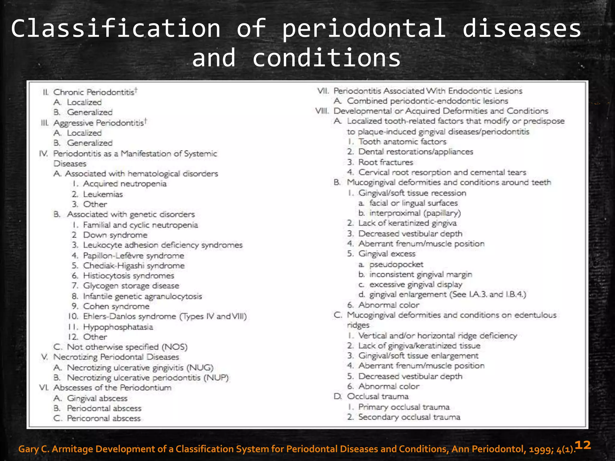 Epidemiology of periodontal disease | PPTX
