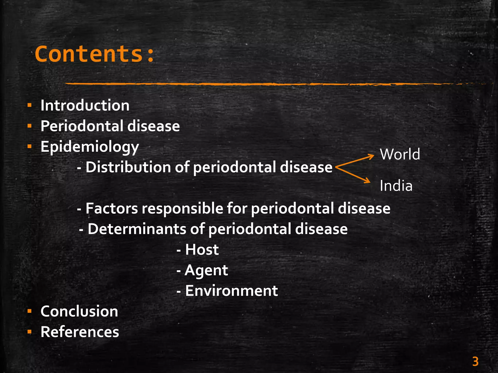 Epidemiology of periodontal disease | PPTX