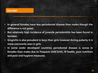 Epidemiology of periodontal disease | PPTX