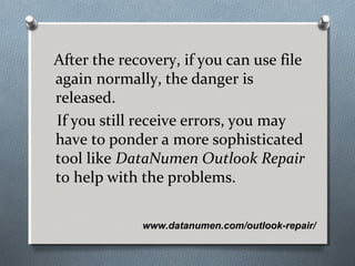 2 Methods to Fix Outlook Error "Errors have been Detected in the file xxxx.pst" | PPT