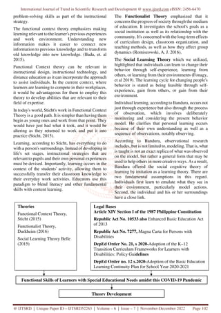 Executive Functioning Skills of Learners with Special Educational Needs ...