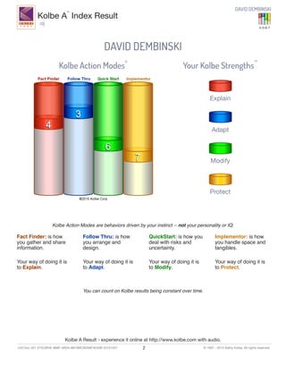 Kolbe A Result for David Dembinski | PDF