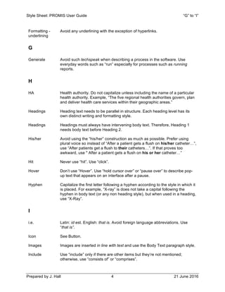 PROMIS Style Guide | PDF