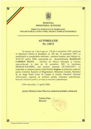 Autorizatie Traducator | PDF