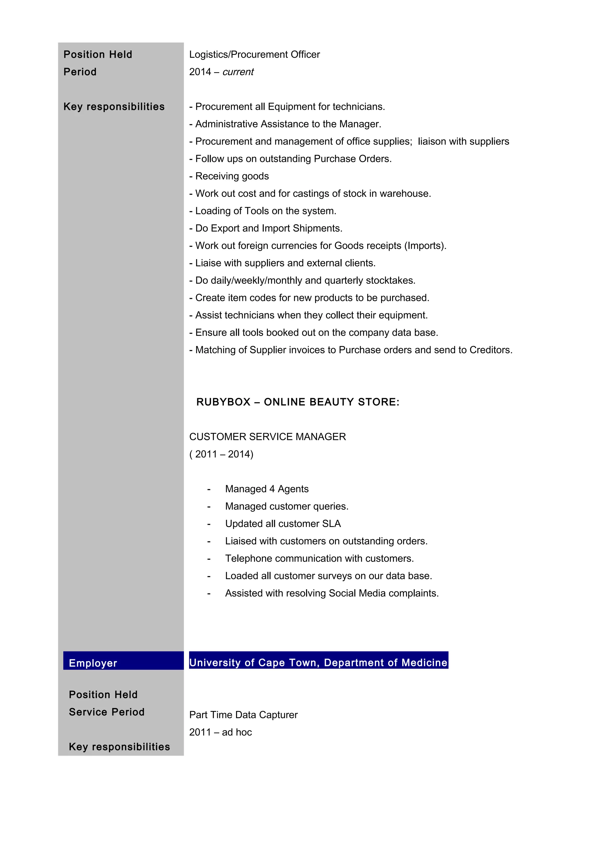 Curriculum Vitae of Christopher Manuel | PDF