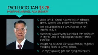 14 Filipino tycoons included in Forbes’ list | PPTX