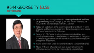 14 Filipino tycoons included in Forbes’ list | PPTX | Stocks and Bonds ...