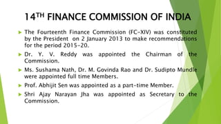 14th finance commission of India | PPTX