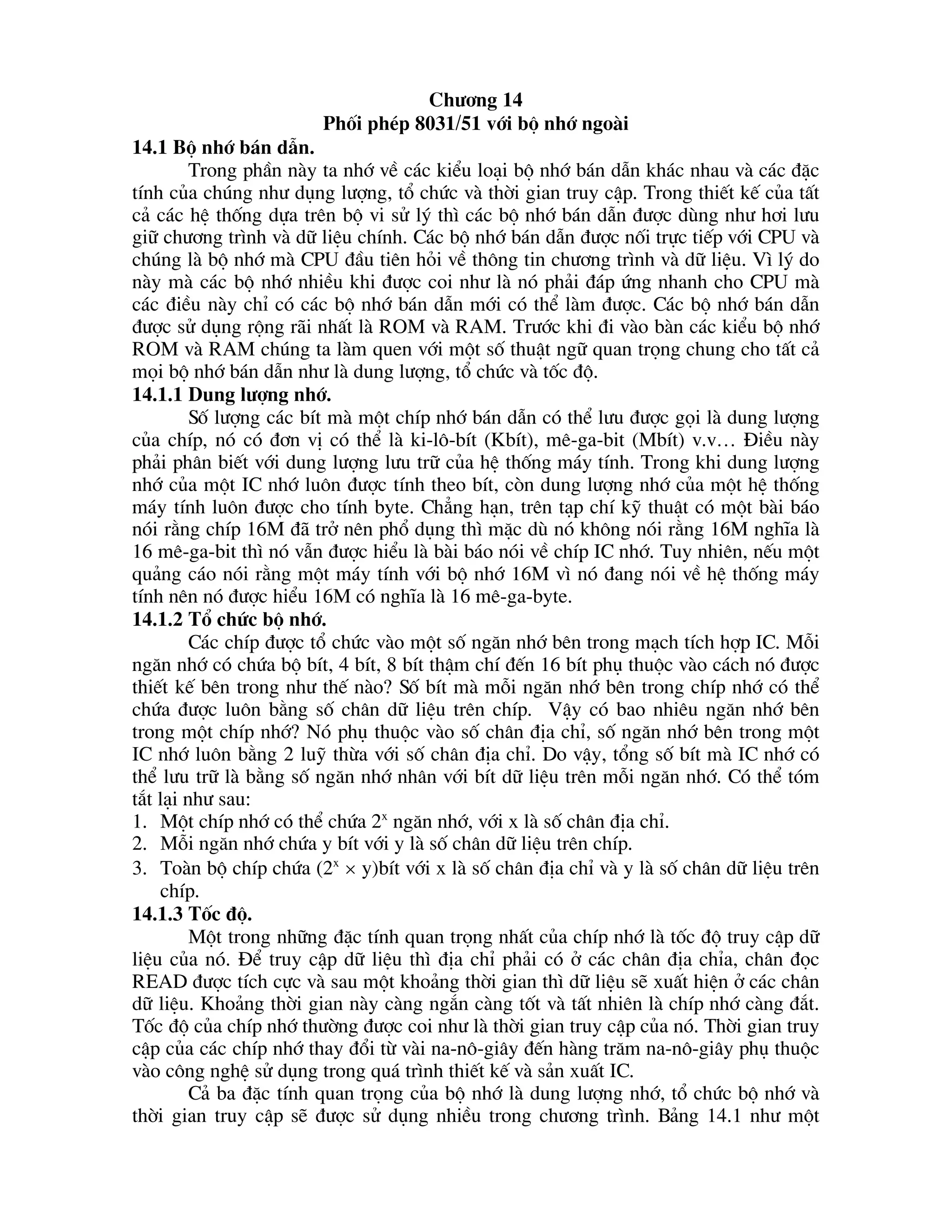 14 Ghép nối bộ nhớ ngoài | PDF
