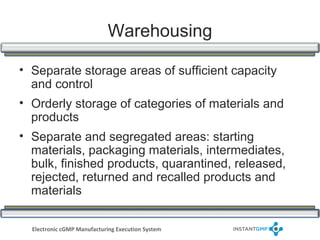 InstantGMP Compliance Series - Facility Areas | PPT