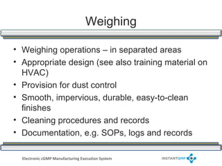 InstantGMP Compliance Series - Facility Areas | PPT