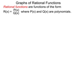 14 graphs of factorable rational functions x | PPT