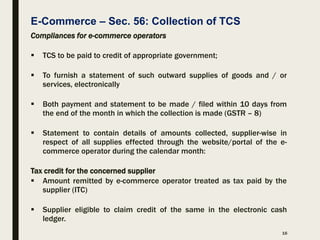GST on E-comm & JobWork 26-03-2017 | PPTX