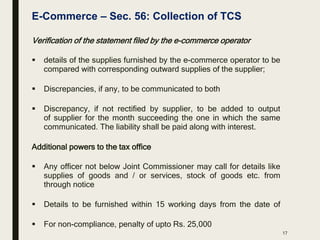 GST on E-comm & JobWork 26-03-2017 | PPTX
