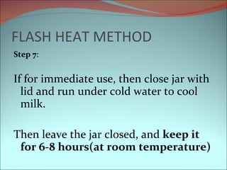 Flash Heat Method for Breastfeeding Moms with HIV | PPT