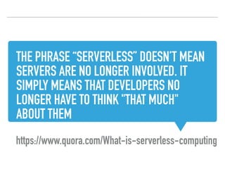 [JS EXPERIENCE 2018] Serverless in seven - Carolina Pascale, Cubo | PPT