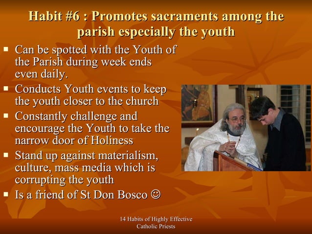 14 Habits Of Highly Effective Catholic Priest | PPT