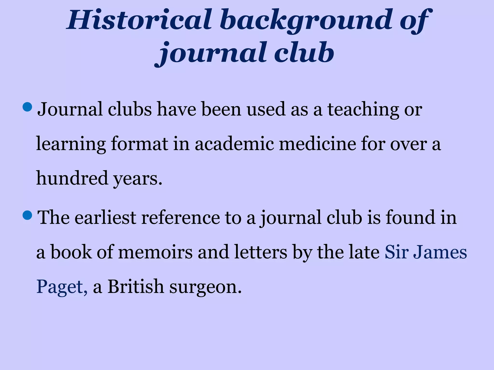 How to present a journal club | PPT
