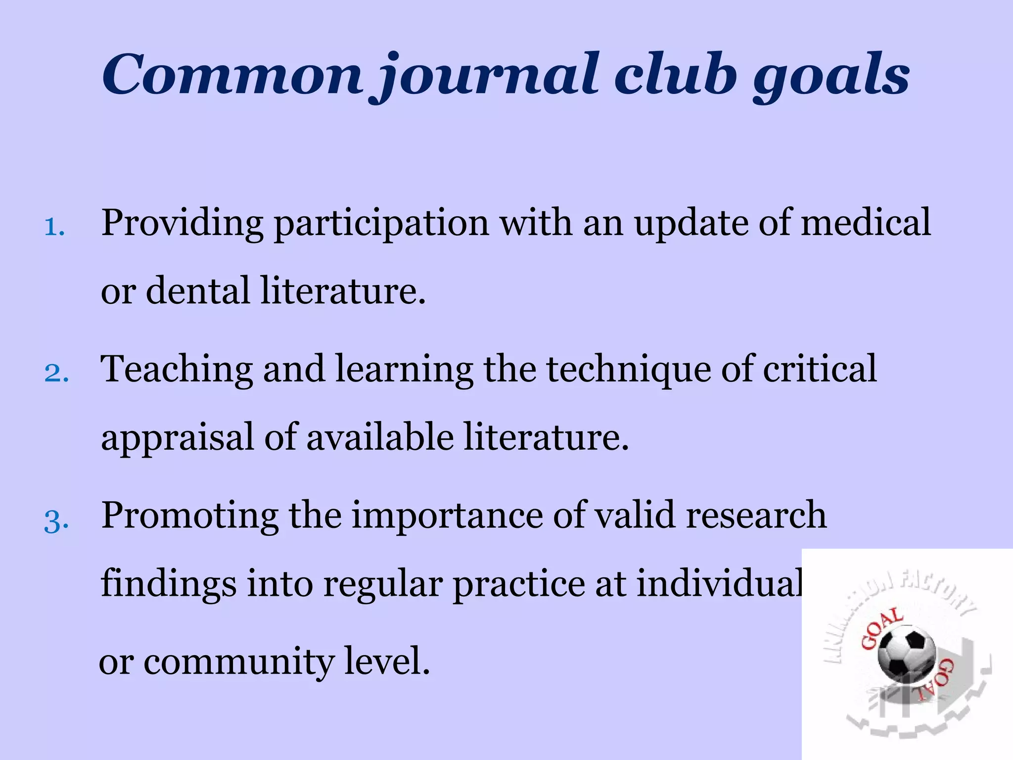 How to present a journal club | PPT